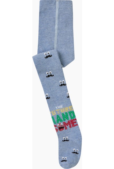 Bross Bıyık Desenli Çocuk Külotlu Çorap