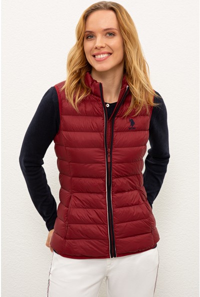U.S. Polo Assn. Kırmızı Dokuma Yelek 50226093-KR0227
