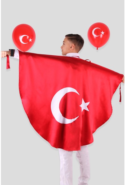 Breeze Türkiye Bayraklı Pelerin Kırmızı (110 x 90 cm) Breeze Türkiye Bayraklı Pelerin Kırmızı (110 x 90 cm)