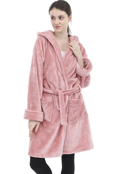 Nety Wear Nety 474 Somon Kadın Ultrasoft Sabahlık Nety Wear Nety 474 Somon Kadın Ultrasoft Sabahlık