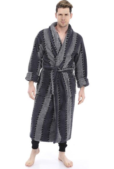 Nety Wear Nety 477 Füme-Gri Erkek Welsoft Sabahlık