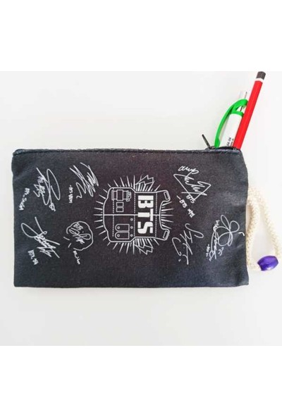 Makko Polo Bts Imza Baskılı Bez Çanta Makko Polo Bts Imza Baskılı Bez Çanta
