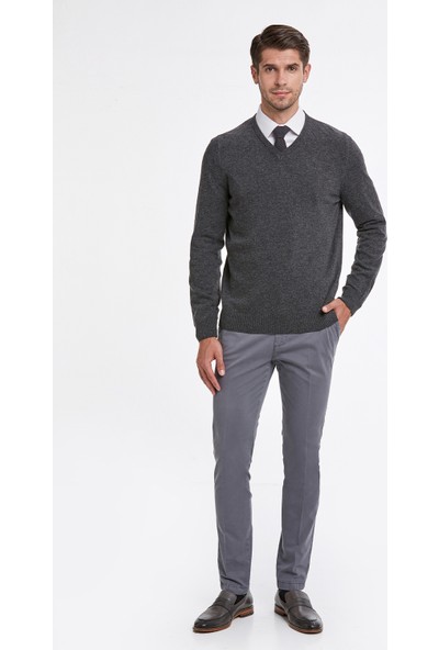 Hemington V Yaka Antrasit Yün Kazak