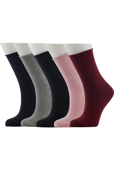 Moyra Socks 5'li Lastiksiz Pamuklu Düz Kadın Soket Çorap Moyra Socks 5'li Lastiksiz Pamuklu Düz Kadın Soket Çorap