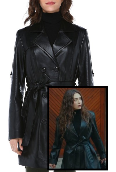 Dericlub YB-060 Deri Kadın Trençkot