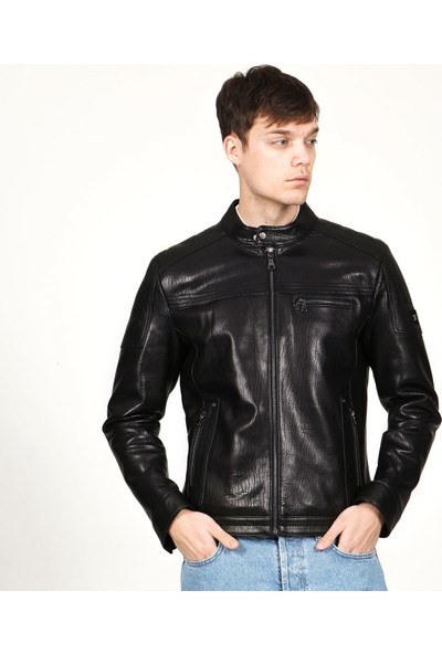 Dericlub E-Topgun Jumbo Deri Erkek Mont