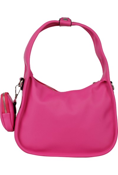 Axpe Kadın Mini Cüzdan Aksesuarlı Kadın El Çantası RY-0492 Fuşya