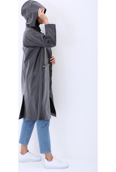 Allday Kadın Kapüşonlu Fermuar Detaylı Yağmurluk Allday Kadın Kapüşonlu Fermuar Detaylı Yağmurluk