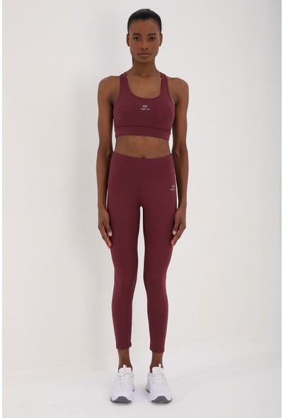 Tommy Life Bordo-Bordo Kadın Yüksek Bel Toparlayıcılı Çapraz Sırt Detaylı Tayt Takım - 95282 Tommy Life Bordo-Bordo Kadın Yüksek Bel Toparlayıcılı Çapraz Sırt Detaylı Tayt Takım - 95282