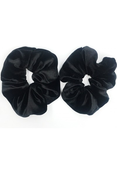 Artikel 2'li Siyah Kadife Lastik Toka Seti