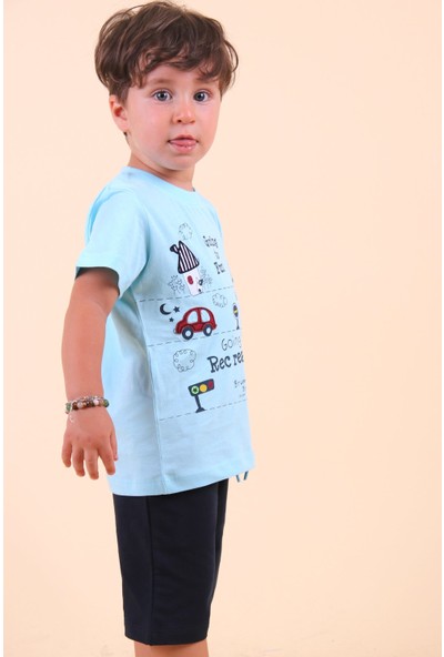 Breeze Erkek Çocuk Kapri Takım Araba Işlemeli Turkuaz (1.5-5 Yaş) Breeze Erkek Çocuk Kapri Takım Araba Işlemeli Turkuaz (1.5-5 Yaş)