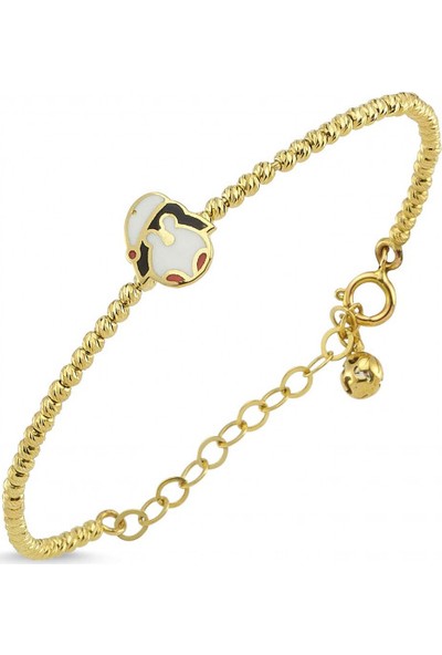 Online Takı 14 Ayar Yeşil Altın Çocuk Bileziği