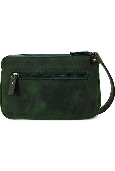KANGAROO KINGDOM Hakiki Deri Crazy Horse Koyu Yeşil Erkek Portföy & Clutch El Çantası 1285-ZY KANGAROO KINGDOM Hakiki Deri Crazy Horse Koyu Yeşil Erkek Portföy & Clutch El Çantası 1285-ZY