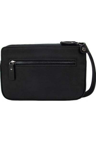 KANGAROO KINGDOM Hakiki Deri Crazy Horse Siyah Erkek Portföy & Clutch El Çantası 1285-ZS KANGAROO KINGDOM Hakiki Deri Crazy Horse Siyah Erkek Portföy & Clutch El Çantası 1285-ZS