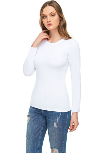 Tutku Elit 6 Adet Beyaz Renk Uzun Kollu Atlet Fanila