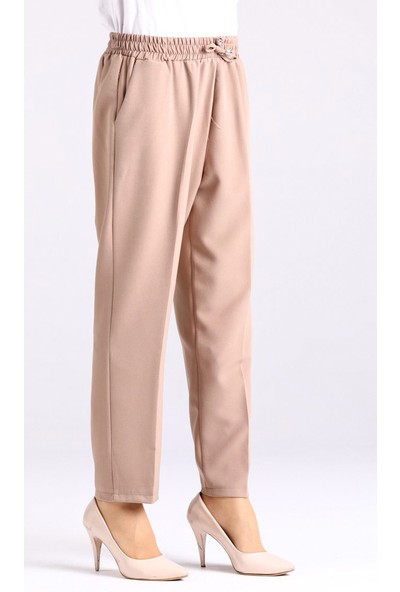 Essah Moda Kadın Vizon Lastikli Havuç Pantolon - ME000276 Essah Moda Kadın Vizon Lastikli Havuç Pantolon - ME000276