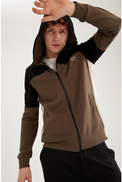 Defacto Slim Fit Kapüşonlu Fermuarlı Örme Hırka T2743AZ21SP Defacto Slim Fit Kapüşonlu Fermuarlı Örme Hırka T2743AZ21SP