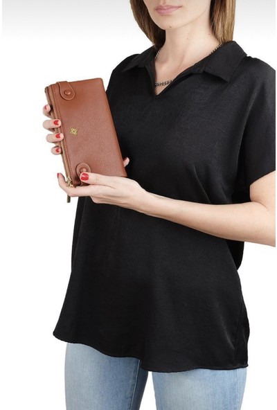 ÇLK Accessories Taba Iki Fermuar Önden Çıtçıt Kadın Cüzdan TRCÜZDAN200036 Lbn4-21 ÇLK Accessories Taba Iki Fermuar Önden Çıtçıt Kadın Cüzdan TRCÜZDAN200036 Lbn4-21