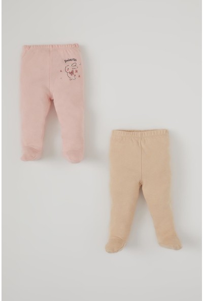 Defacto Kız Bebek Patikli Yeni doğan Pamuklu 2'li Alt T9293A221SP Defacto Kız Bebek Patikli Yeni doğan Pamuklu 2'li Alt T9293A221SP