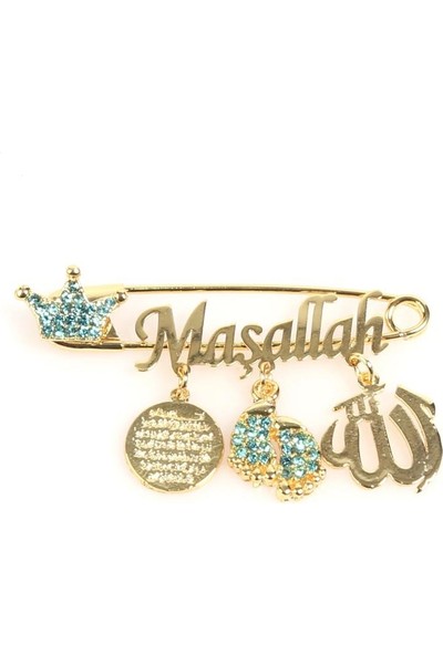 Sahi Aksesuar Maşallah Yazılı Bebek Yaka İğnesi Sahi Aksesuar Maşallah Yazılı Bebek Yaka İğnesi