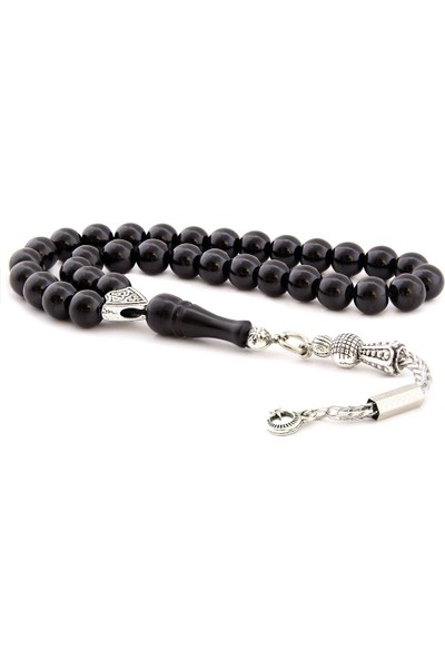 Alışverişrengi Ayyıldız Kamçılı Sade Oltu Taşı Tesbih