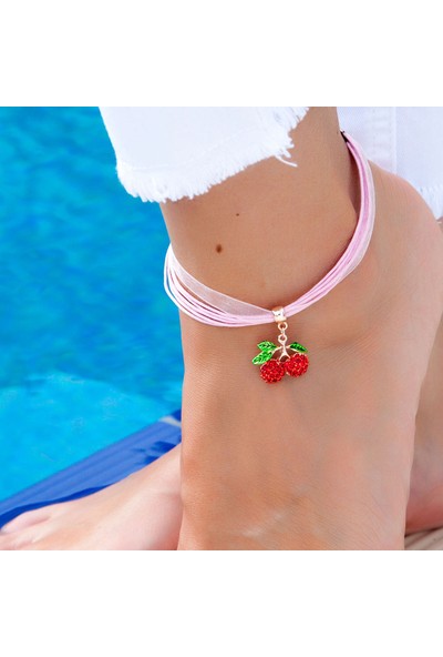 Modex Pembe İpli Kiraz Halhal Modex Pembe İpli Kiraz Halhal