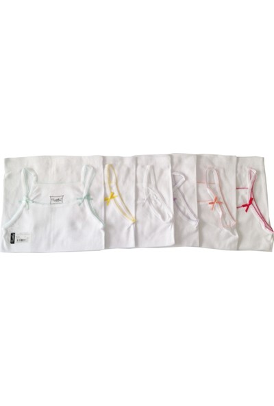 Tutku Kız Çocuk İp Askılı Gökkuşağı Atlet 6'lı Paket