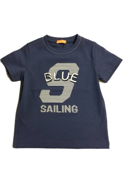 Karamela Erkek Çocuk T-shirt-Yelken İndigo
