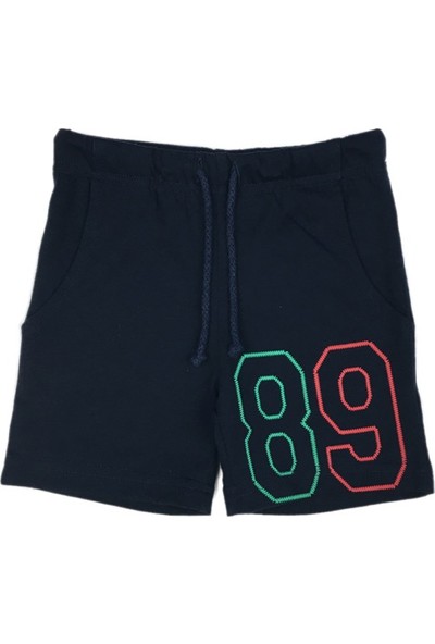 Karamela Çocuk Şort 89 Baskılı Lacivert