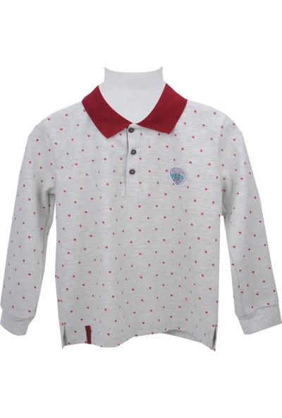 Zeyland Erkek Çocuk Kar Melanj Polo Sweat Shirt 72M3Hvg61