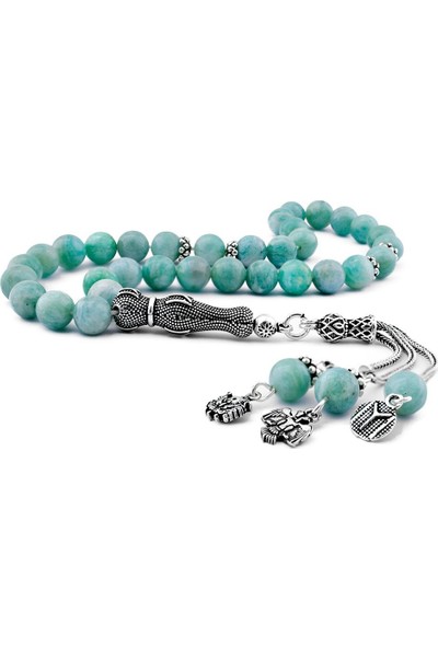 Pigoda Gümüş Kayı Boyu Model Amazonit Doğaltaş Tesbih Babalar Günü Özel Pigoda Gümüş Kayı Boyu Model Amazonit Doğaltaş Tesbih Babalar Günü Özel