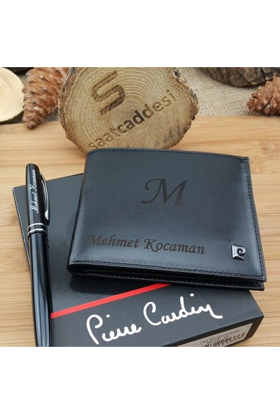 Pierre Cardin Kişiye Özel Deri Erkek Cüzdan + Kalem Pierre Cardin Kişiye Özel Deri Erkek Cüzdan + Kalem