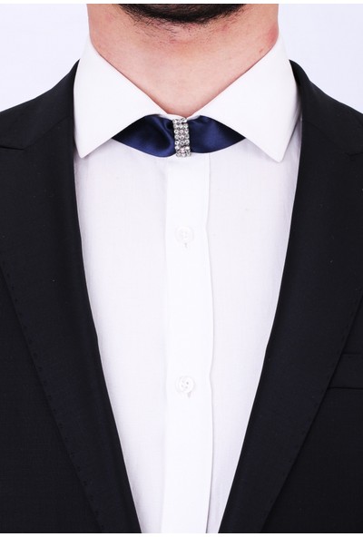 La Pescara Lacivert Slim Damatlık Papaz Band La Pescara Lacivert Slim Damatlık Papaz Band