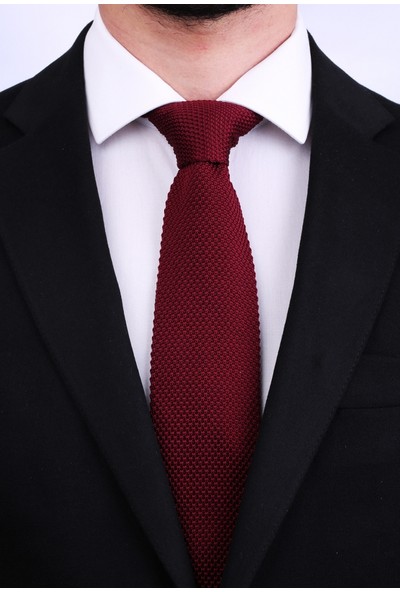 La Pescara Örgü Bordo Kravat 8011