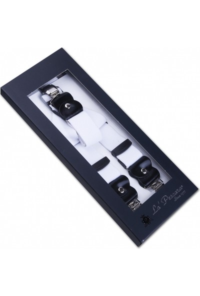 La Pescara Beyaz Düz Pantolon Askısı A42