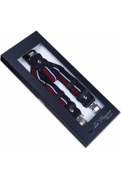 La Pescara Lacivert Bordo Çizgili Pantolon Askısı A47 La Pescara Lacivert Bordo Çizgili Pantolon Askısı A47