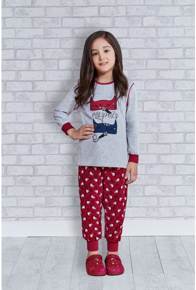 RolyPoly Kız Çocuk Kadife Eşofman Takımı Gri