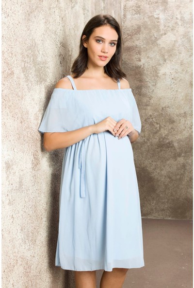 Gör&Sin Casual Hamile Askılı Şifon Elbise Bebemavi Gör&Sin Casual Hamile Askılı Şifon Elbise Bebemavi