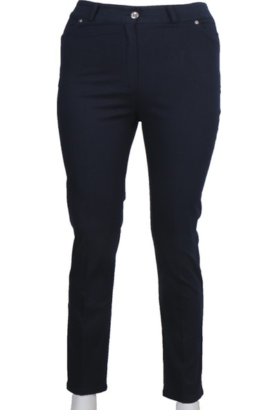 Ruşetül Süper Battal Cotton Kadın Büyük Beden Pantolon Siyah