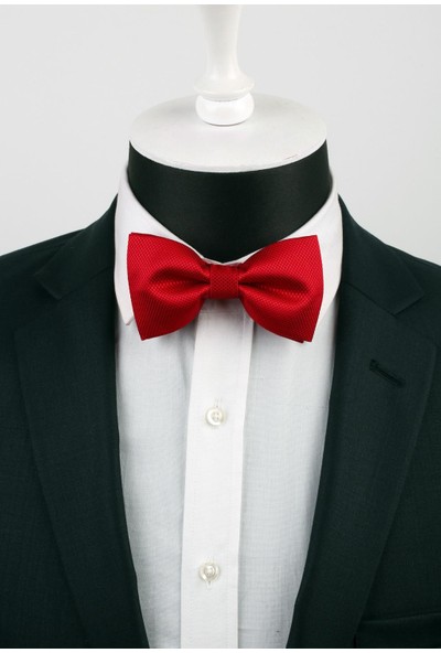 La Pescara Kırmızı Kendinden Desenli Papyon P489 La Pescara Kırmızı Kendinden Desenli Papyon P489