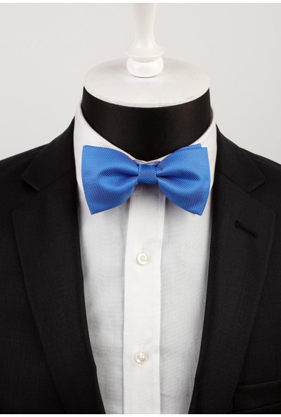 La Pescara Mavi Kendinden Desenli Papyon P487