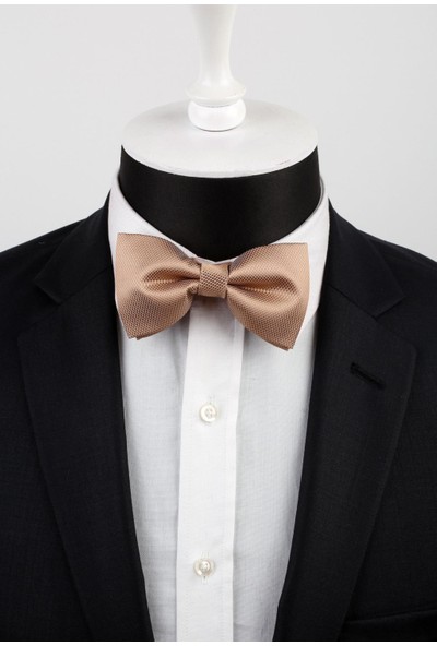 La Pescara Sütlü Kahve Kendinden Desenli Papyon P491