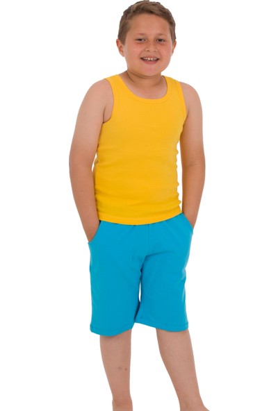 The Don Turkuaz Renk Erkek Çocuk Uzun Şort The Don Turkuaz Renk Erkek Çocuk Uzun Şort