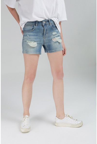 LTB Kadın Caren Magia Jean Şort Açık Mavi
