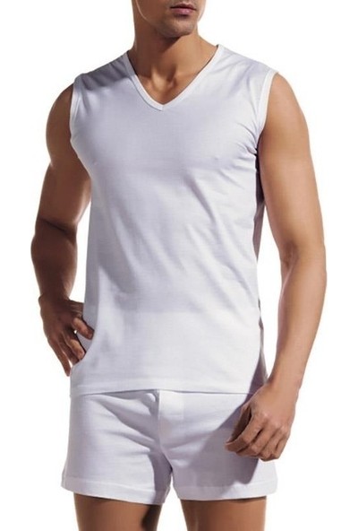 Eros 2'Li V Yaka Kolsuz T-Shirt 031