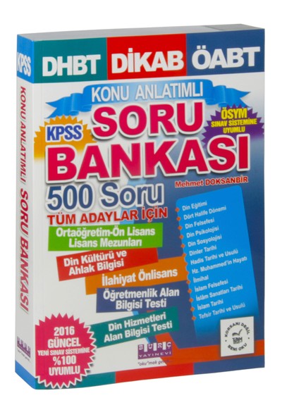 Burç Yayınları Dhbt, Dikab, Öabt, Kpss Konu Anlatımlı Soru Bankası 500 Soru Burç Yayınları Dhbt, Dikab, Öabt, Kpss Konu Anlatımlı Soru Bankası 500 Soru