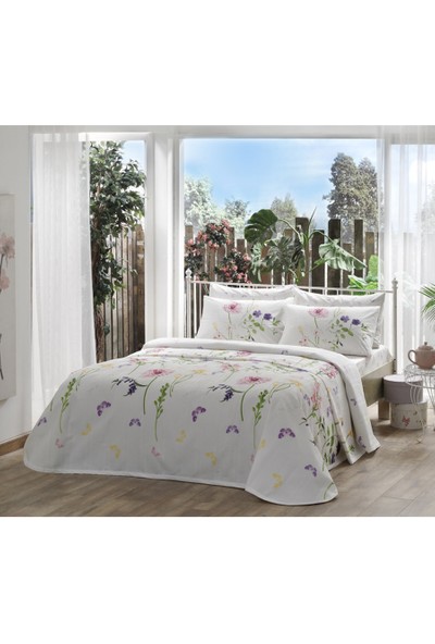 Taç Dalida Pembe Çift Kişilik Pike Takımı