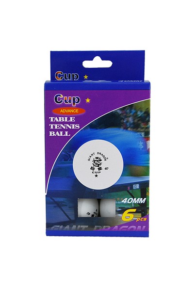 Spor724 Giant Dragon Cup 1 Yıldız Masa Tenisi Topu Beyaz