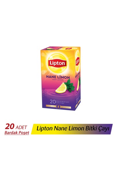 Lipton Nane Limon (Yeni) 2 gr 20 'li Bardak Poşet Çay Lipton Nane Limon (Yeni) 2 gr 20 'li Bardak Poşet Çay