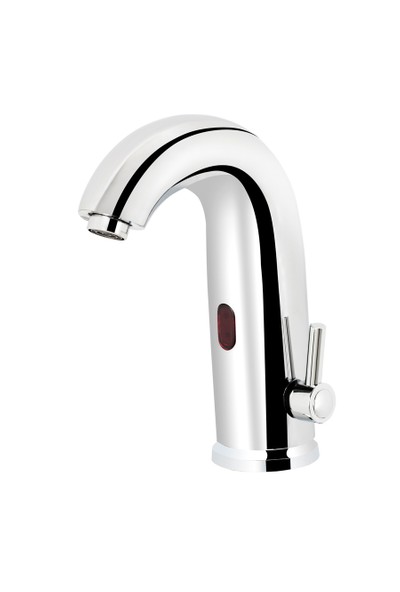 Aquamix Fotoselli Lavabo Bataryası Çift Girişli Yandan Ayarlı Pilli Elek.